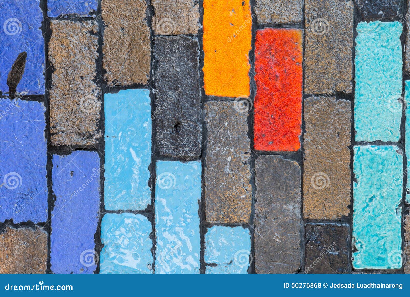 Colorful Bricks Wall Background Stock Photo - Image of rectangle ...