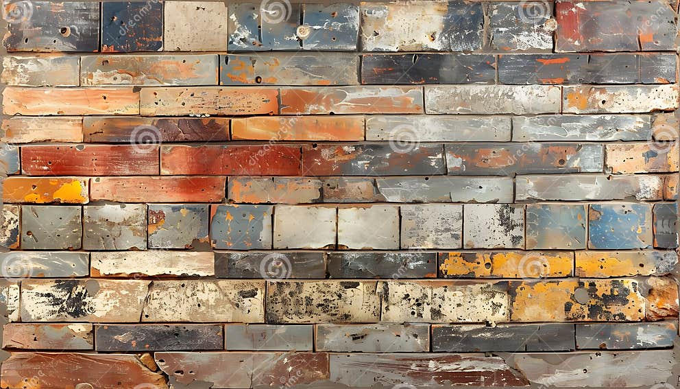 Colorful Brickwork Creating Art on Building Facade with Composite ...