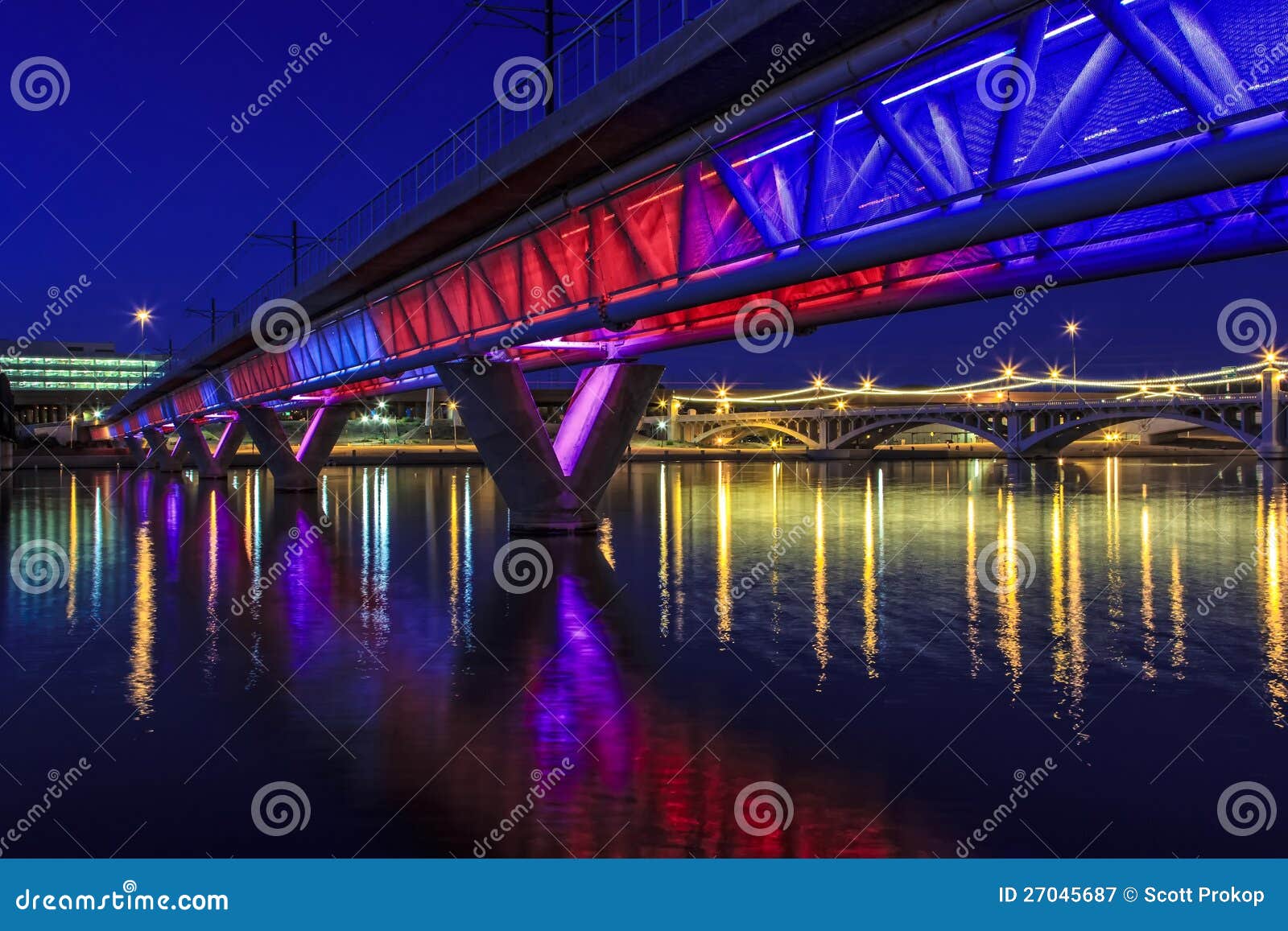Colorful Bridge stock image. Image of water, waterfront - 27045687