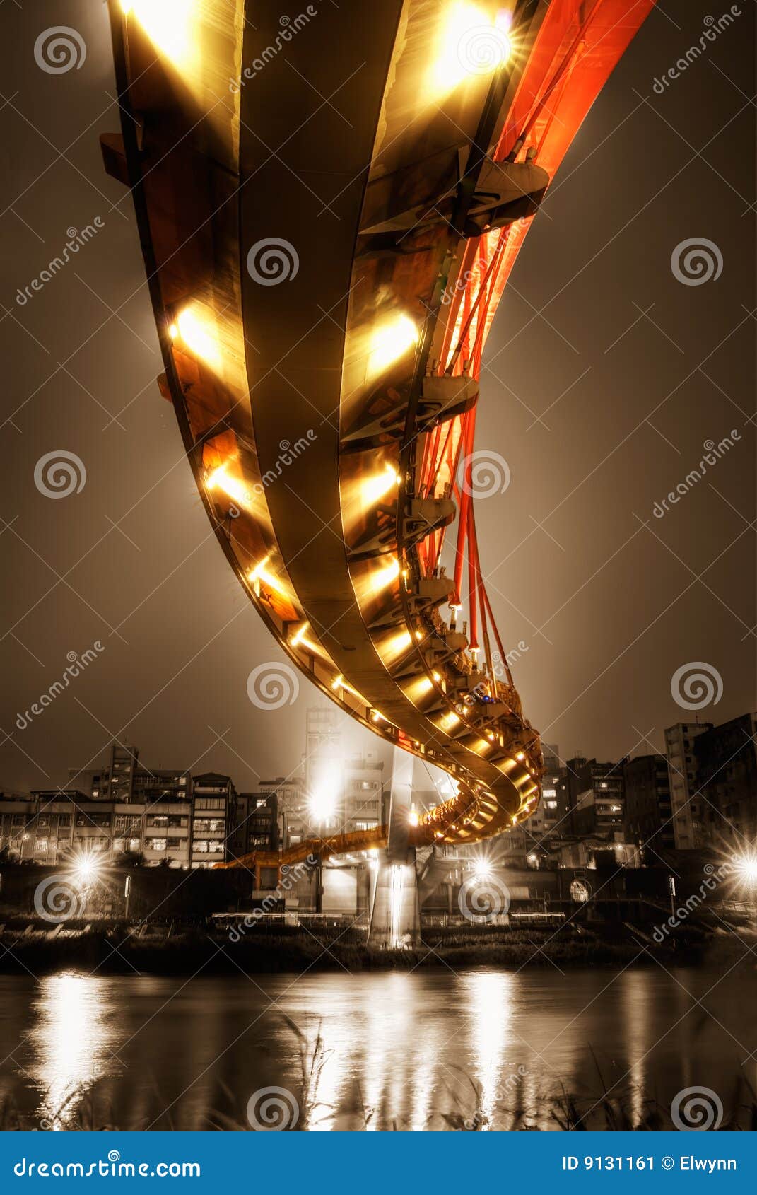 Colorful bridge stock image. Image of evening, business - 9131161