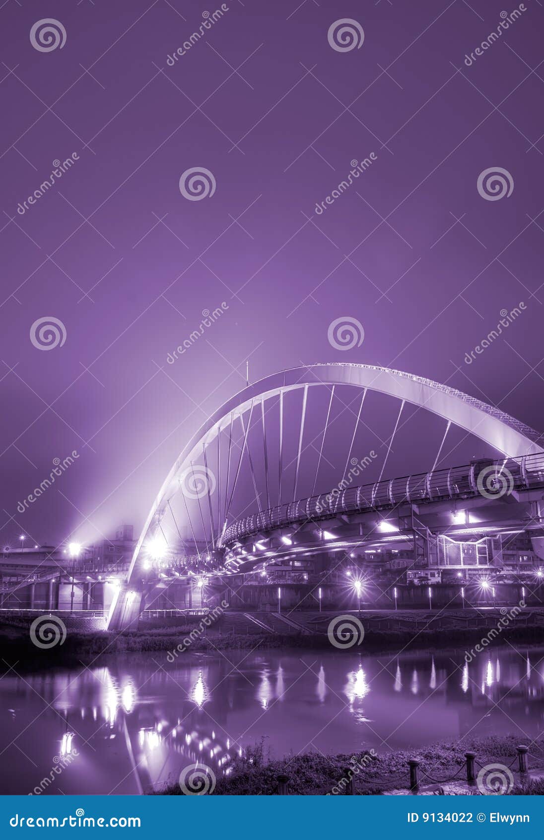 Colorful bridge stock photo. Image of landscape, dusk - 9134022