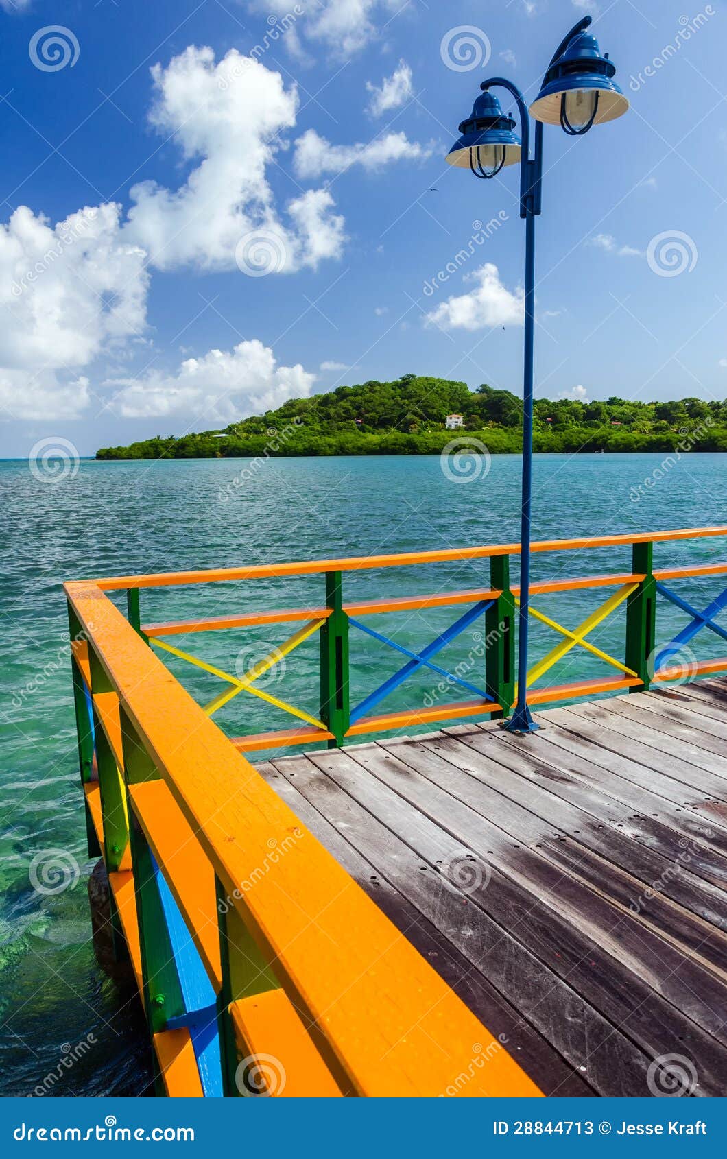 Colorful Old Bridge In The Jungle Background Stock Photo ...