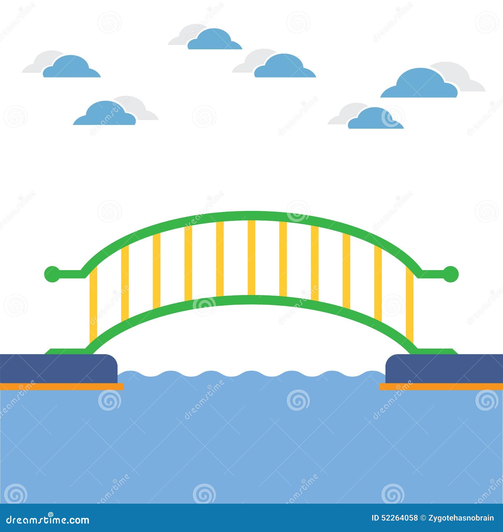 Six Colorful Bridge Icons Set Against Isolated White Background ...