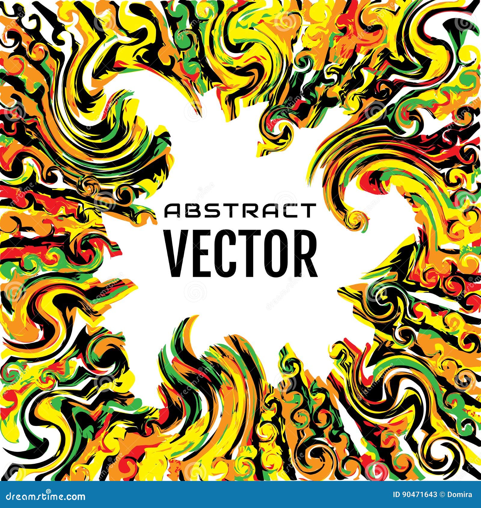 Colorful Bright Abstract Spiral Different Size of Diameter, Khokhloma ...