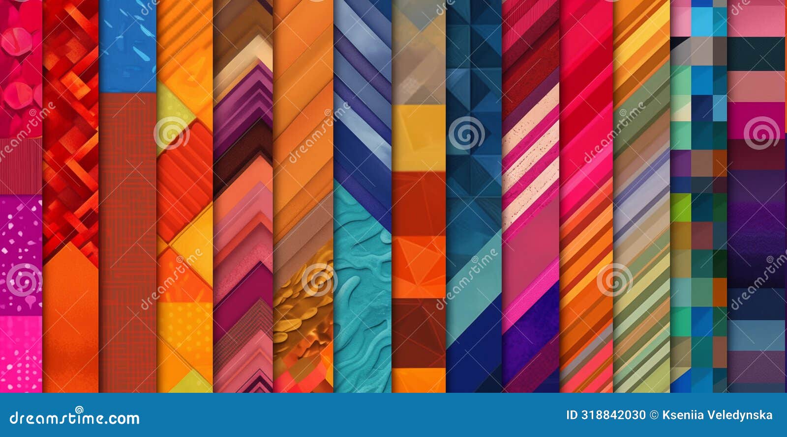 Colorful Bright Background, Collage of Different Fabric Patterns Stock ...
