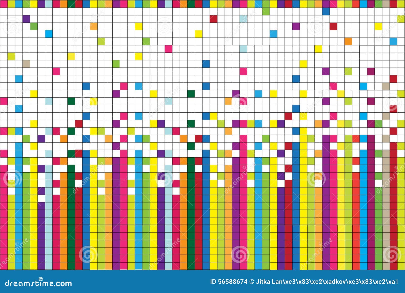 Colorful Bright Background with Columns Stock Illustration ...