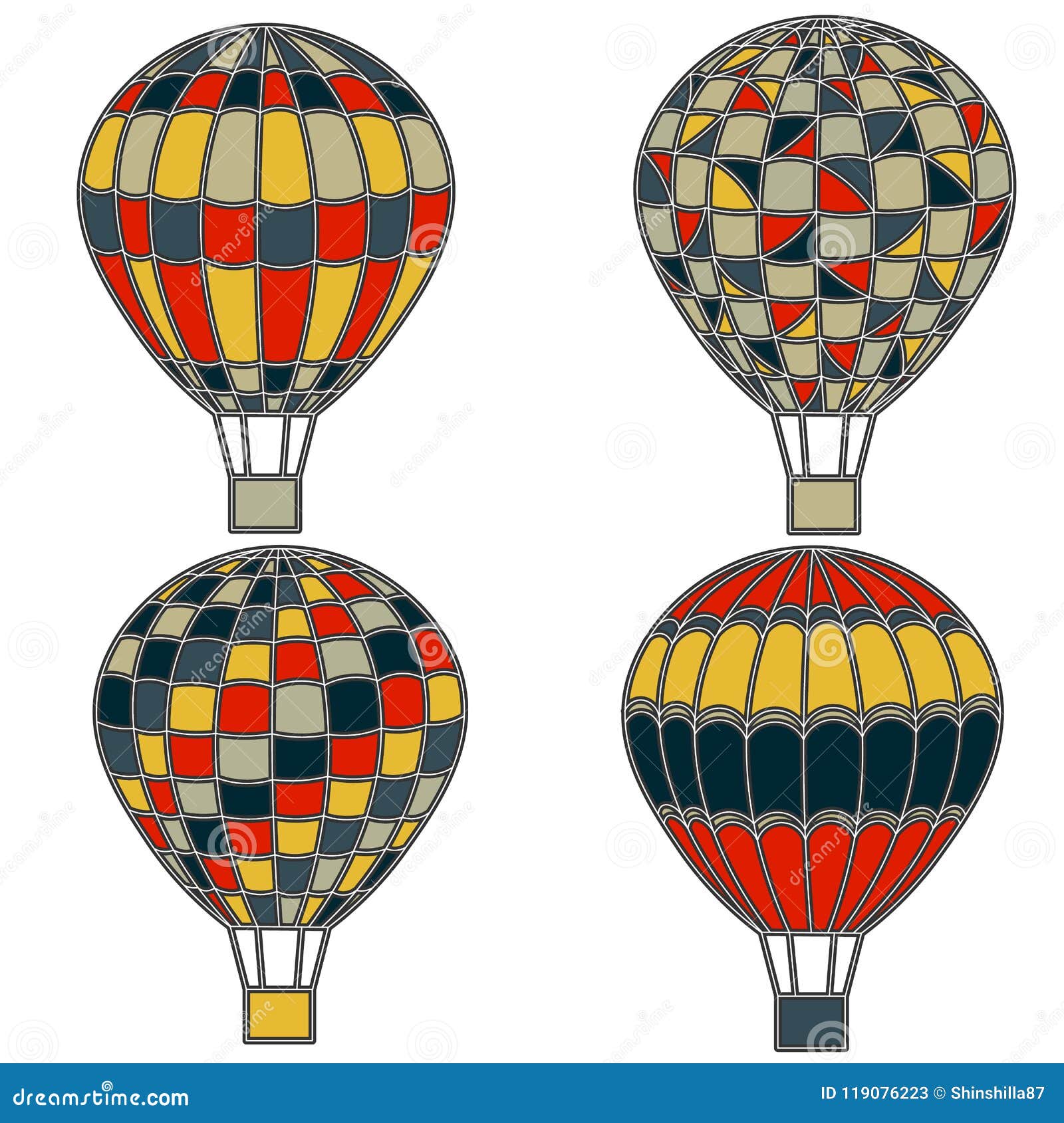 Colorful and Bright Balloons in Vector Graphics Stock Vector ...