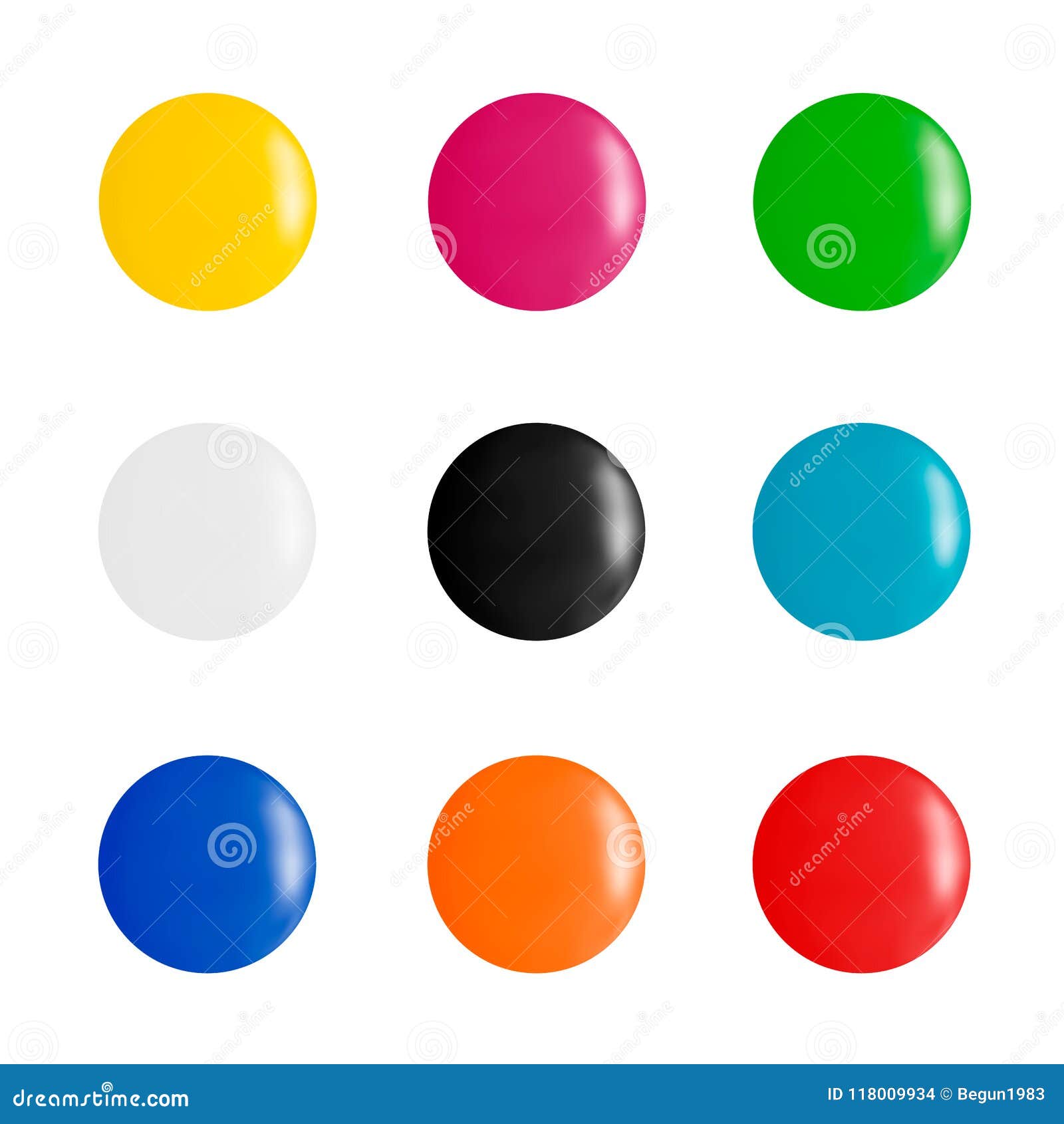 Colorful Buttons To Attach Notes.Vector Illustration. Stock Vector ...