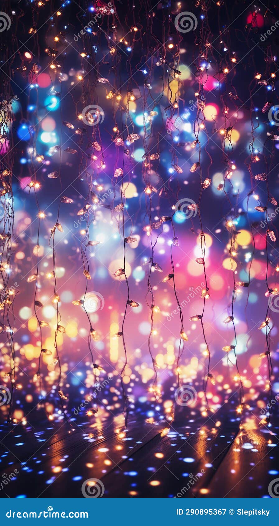 Colorful Bright Christmas Lights Background Stock Image - Image of glow ...