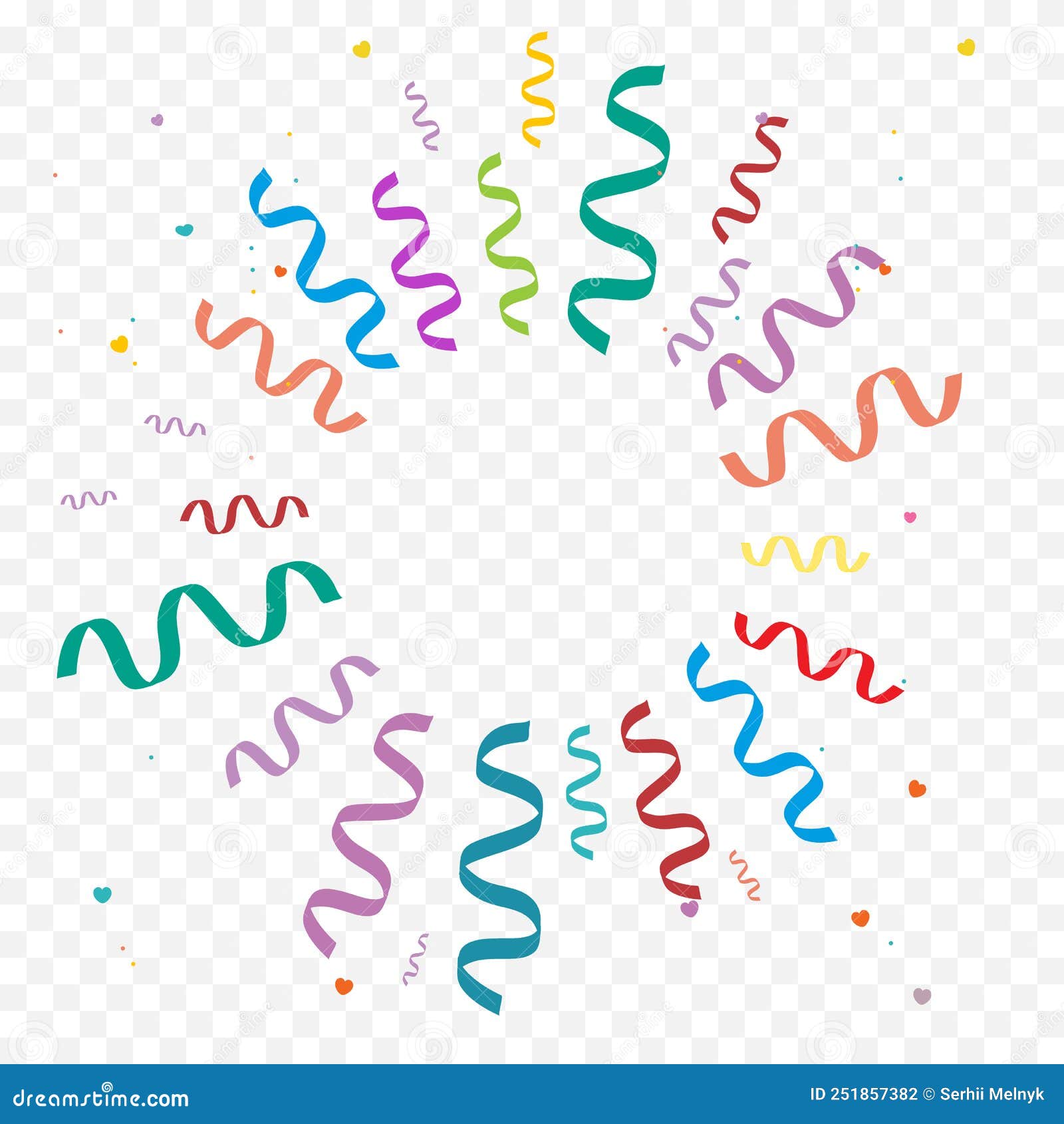 Colorful bright confetti stock vector. Illustration of vector - 251857382