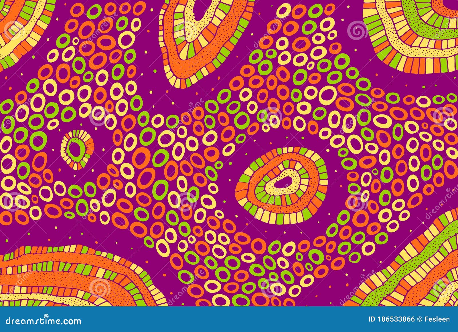 Colorful Bright Doodle Surreal Pattern. Ornament with Abstract Organic ...