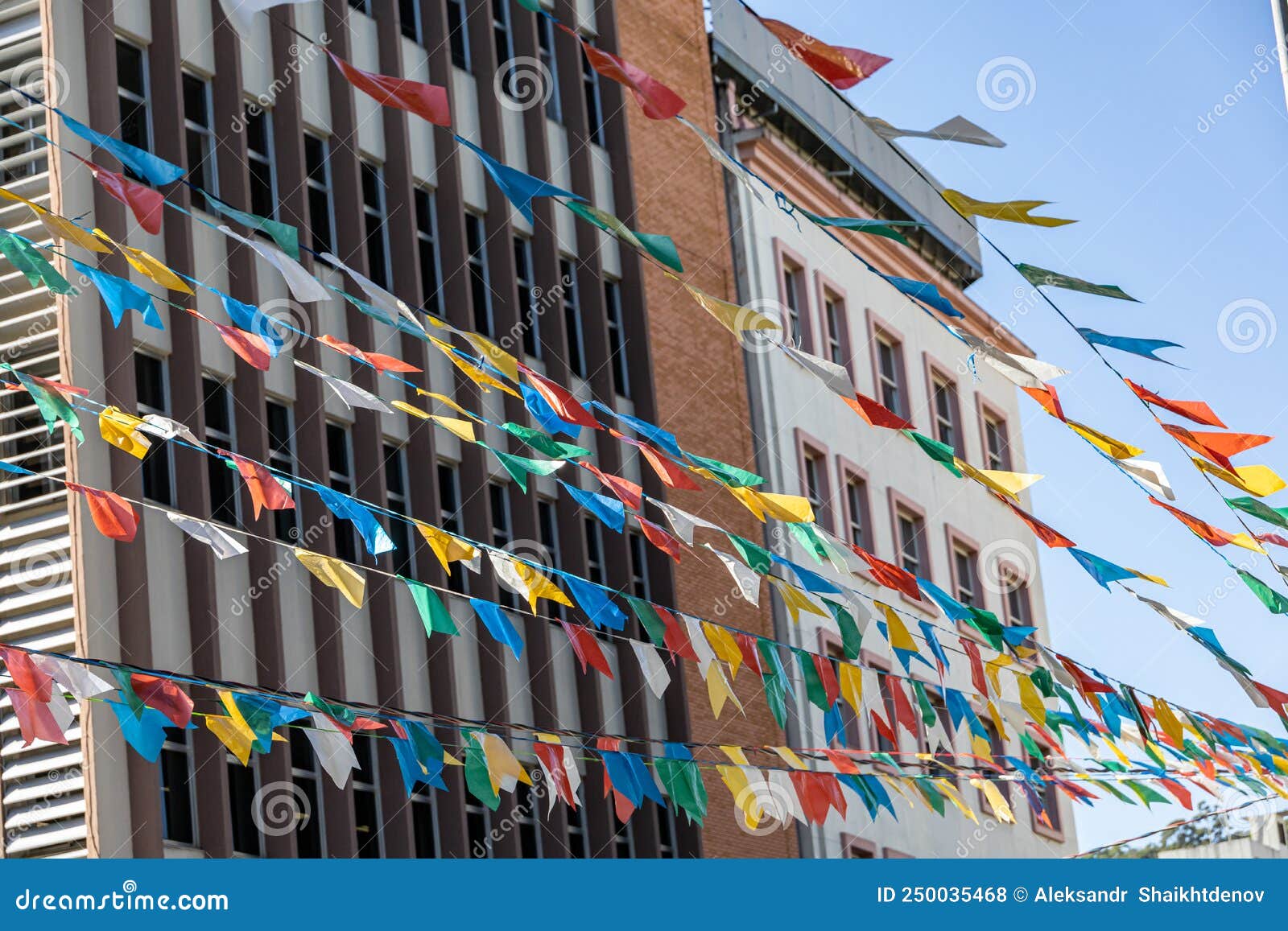Colorful Bright Flags on the Threads Editorial Stock Photo - Image of ...