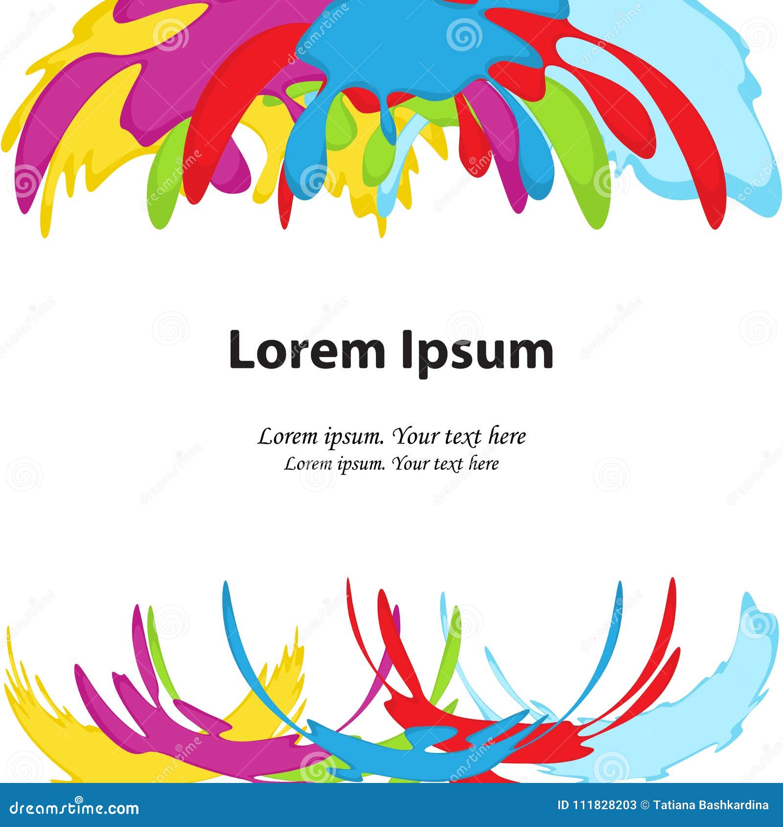 Colorful Bright Ink Splashes on White Background.on Top of Dripp Stock ...