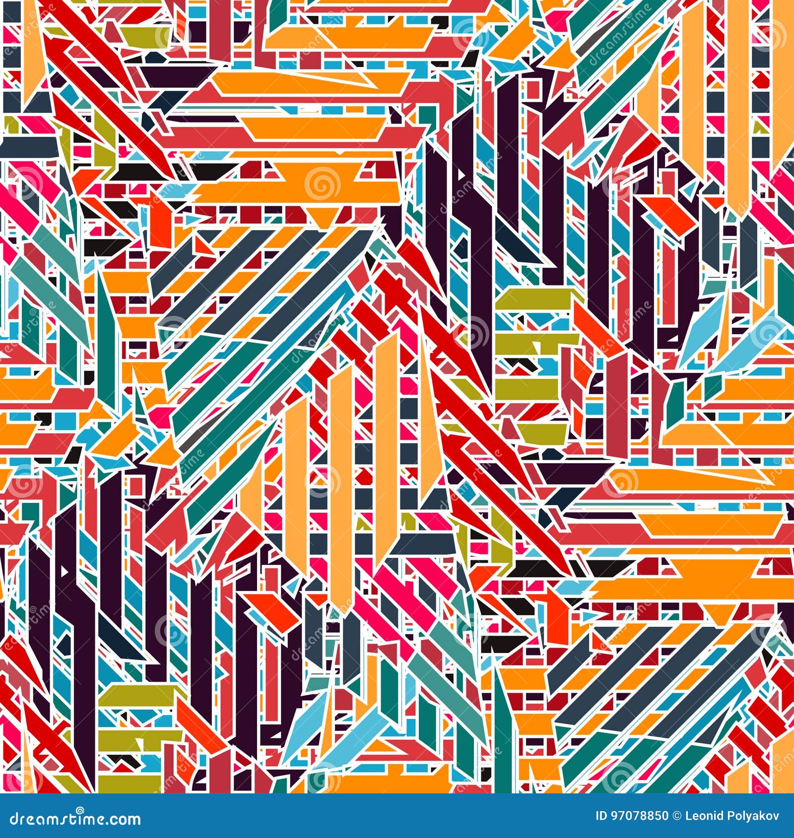 Colorful Bright Lines Seamless Geometric Pattern Stock Vector ...