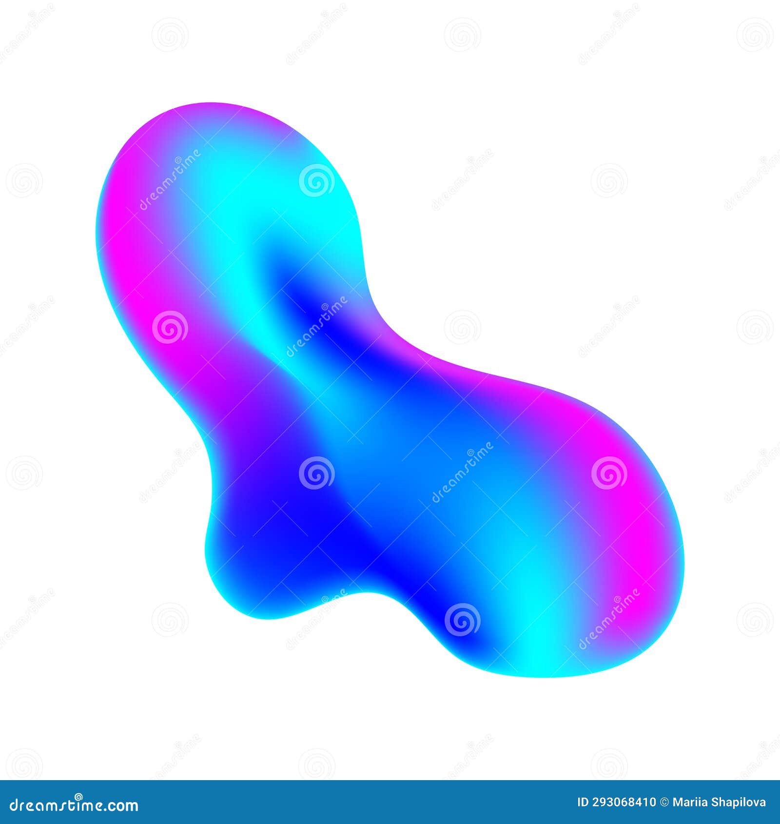 Colorful Bright Liquid 3d Abstract Shape Stock Vector - Illustration of ...