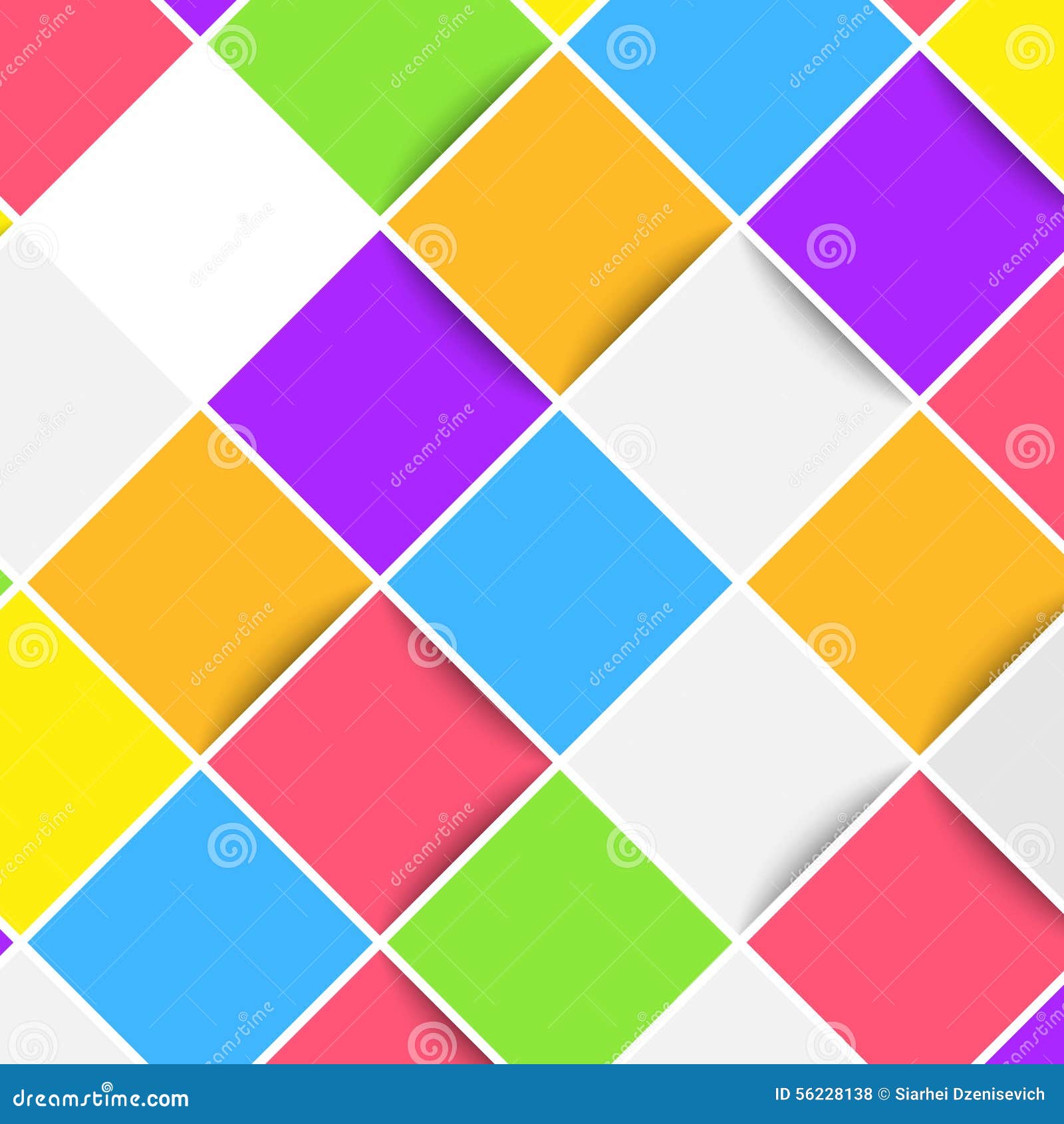 Colorful Bright Mobile Web Tiles Layout Stock Vector - Illustration of ...