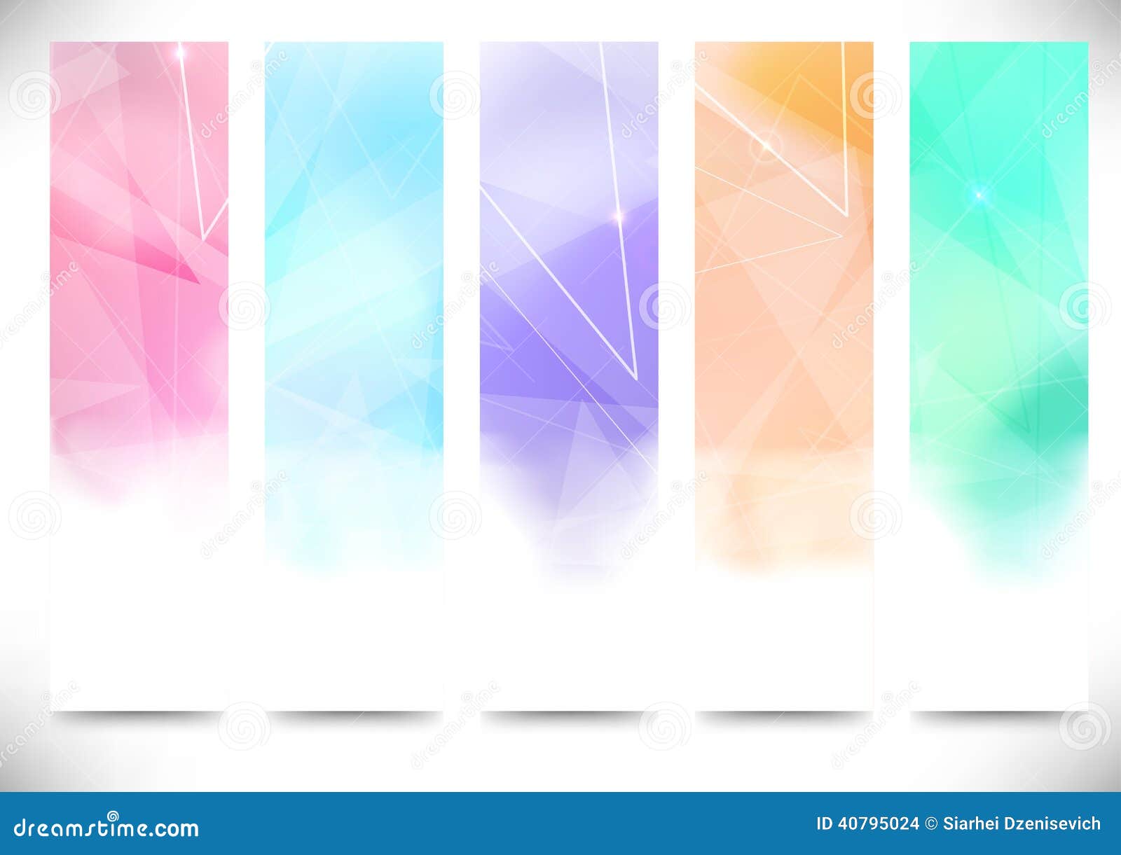 Colorful Bright Modern Flyers Collection Stock Vector - Illustration of ...