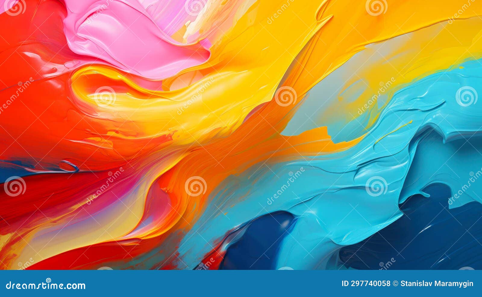 Rainbow Colored Abstract Painting Background Stock Illustration ...