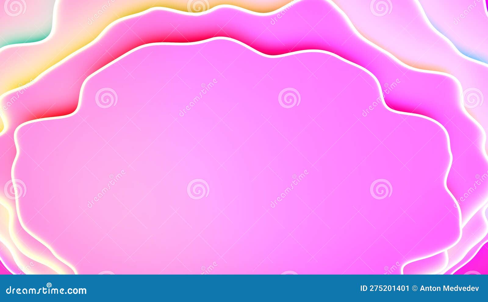 Colorful Bright Rainbow Winking Delicate Objects on Pink Bg - Abstract ...