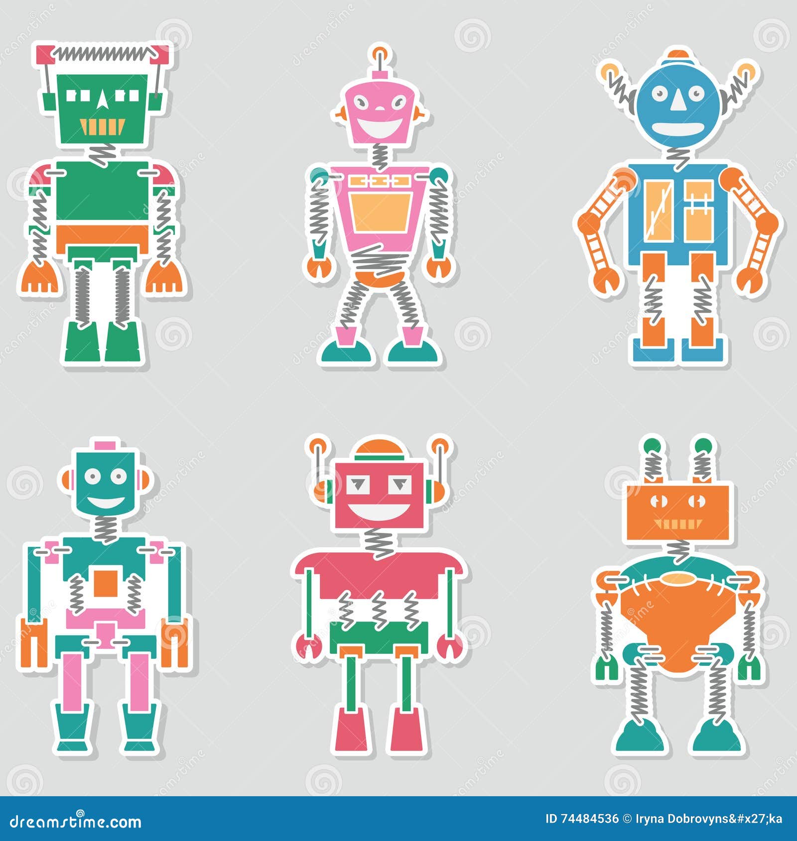 Vector Robots, Robot, Flying Ship, Humanoid, Toys, Colored Robots ...