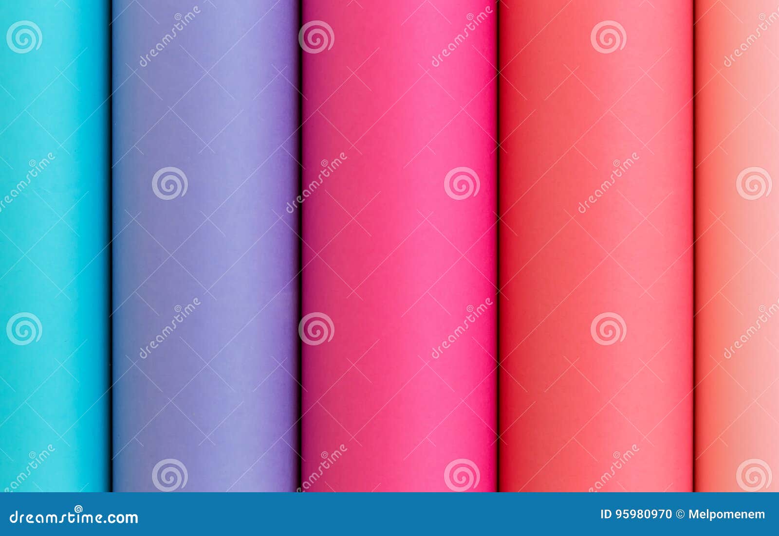 Colorful Bright Rolls of a Paper Stock Photo - Image of vivid ...