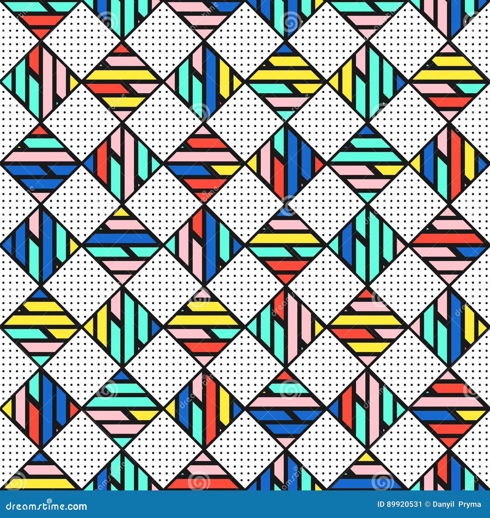 Colorful Bright Seamless Pattern Stock Illustration - Illustration of ...