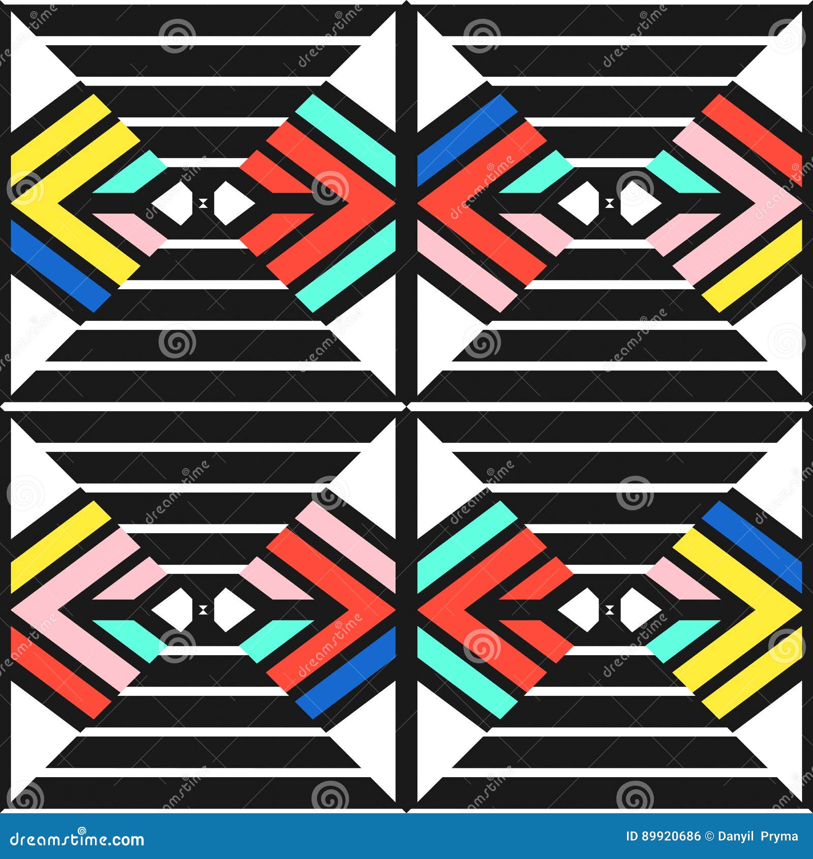 Colorful Bright Seamless Pattern Stock Illustration - Illustration of ...