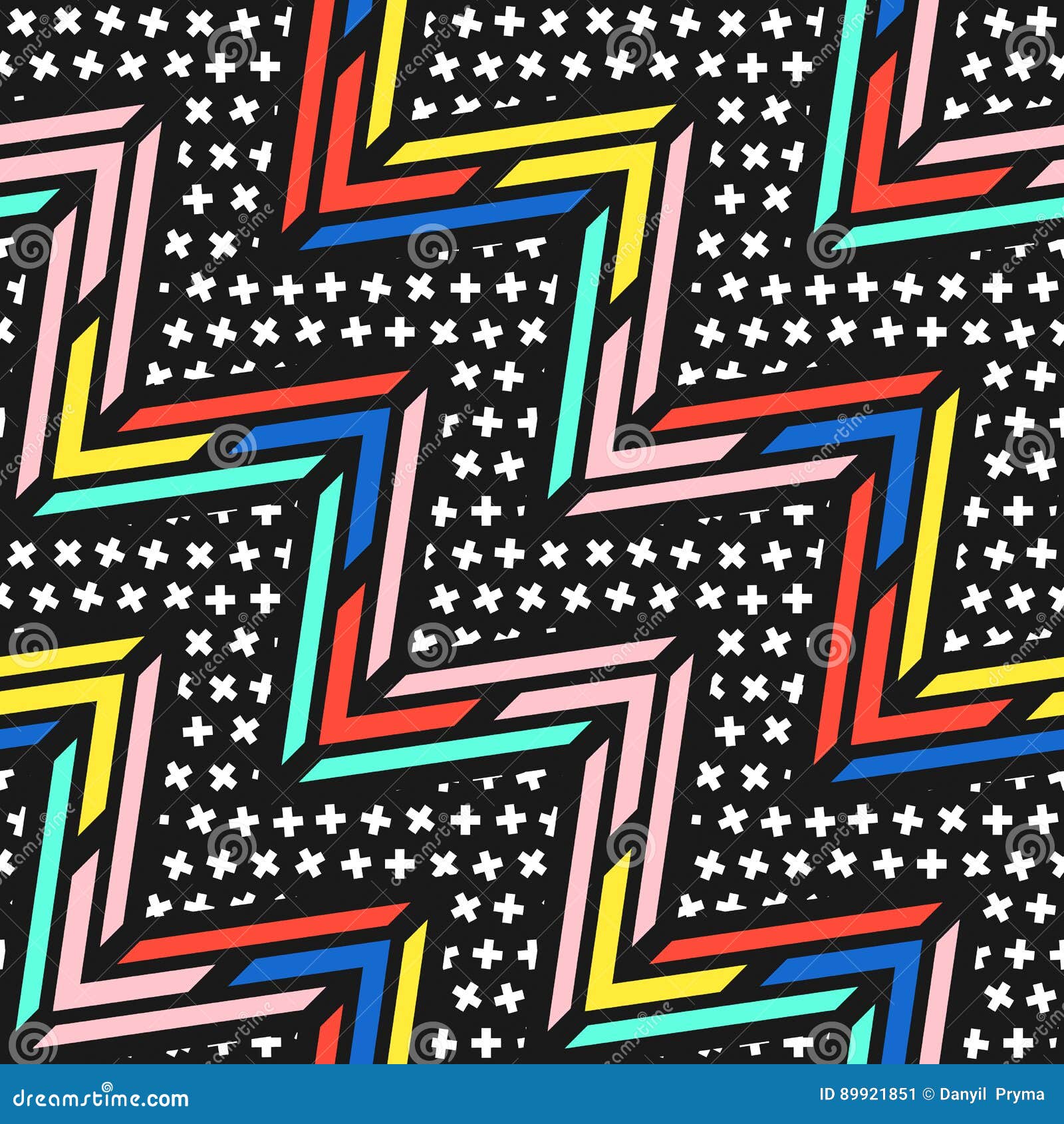 Colorful Bright Seamless Pattern Stock Illustration - Illustration of ...