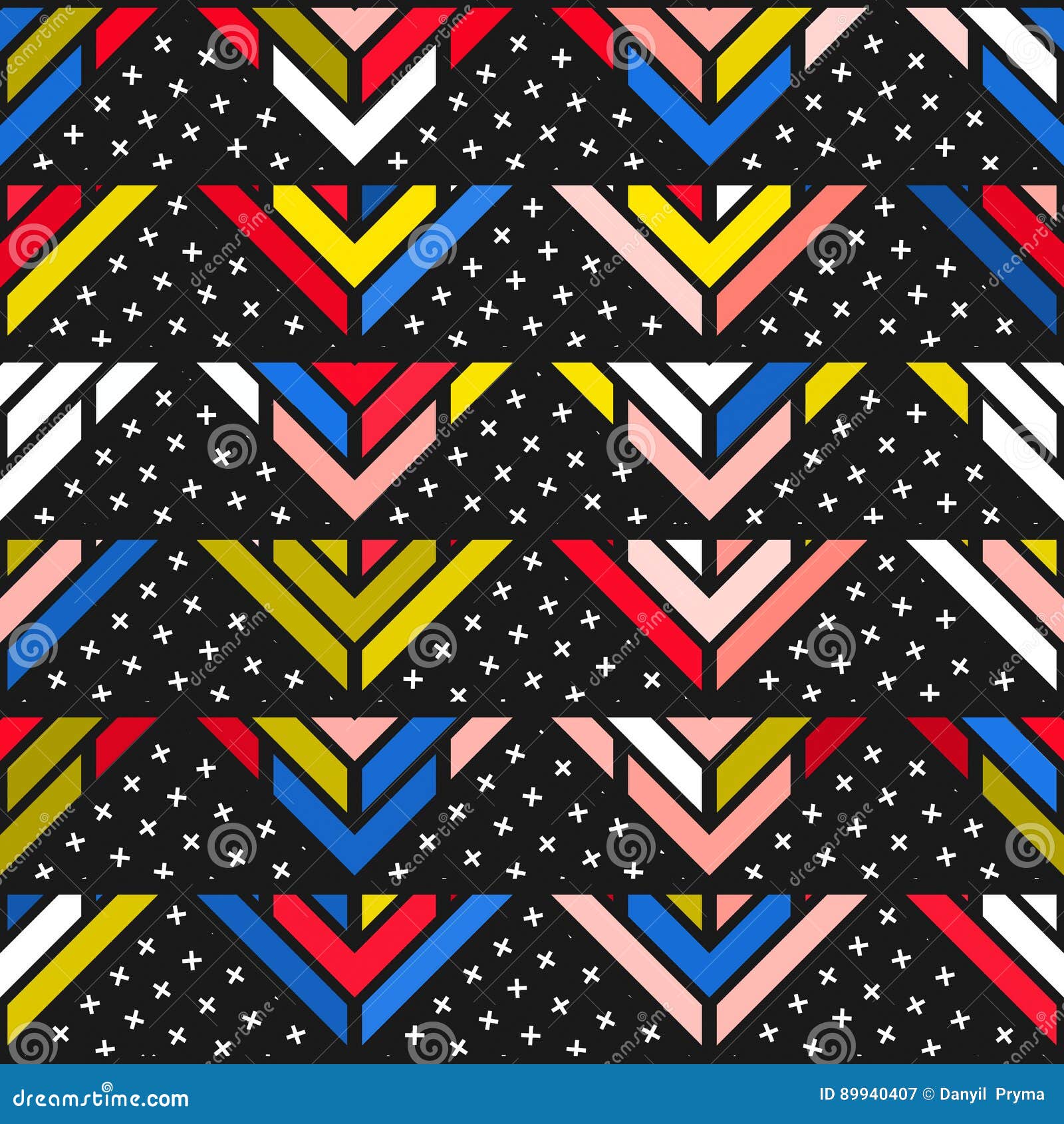 Colorful Bright Seamless Pattern Stock Illustration - Illustration of ...