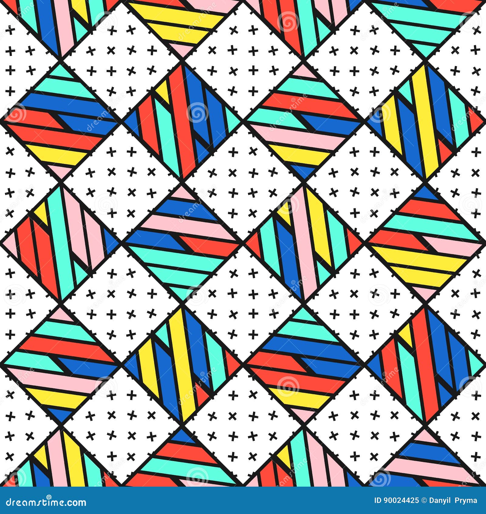 Colorful Bright Seamless Pattern Stock Illustration - Illustration of ...
