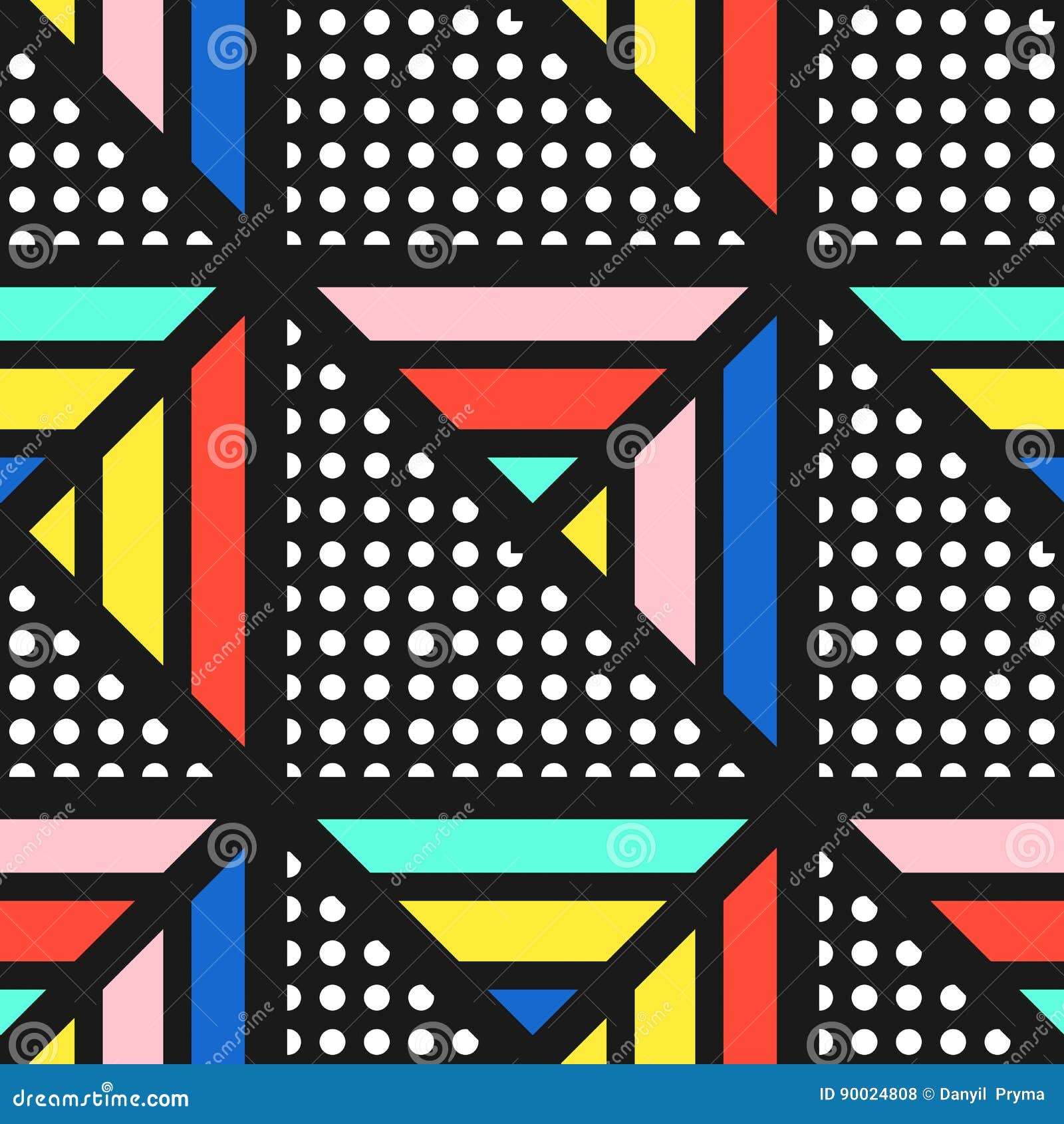 Colorful Bright Seamless Pattern Stock Illustration - Illustration of ...