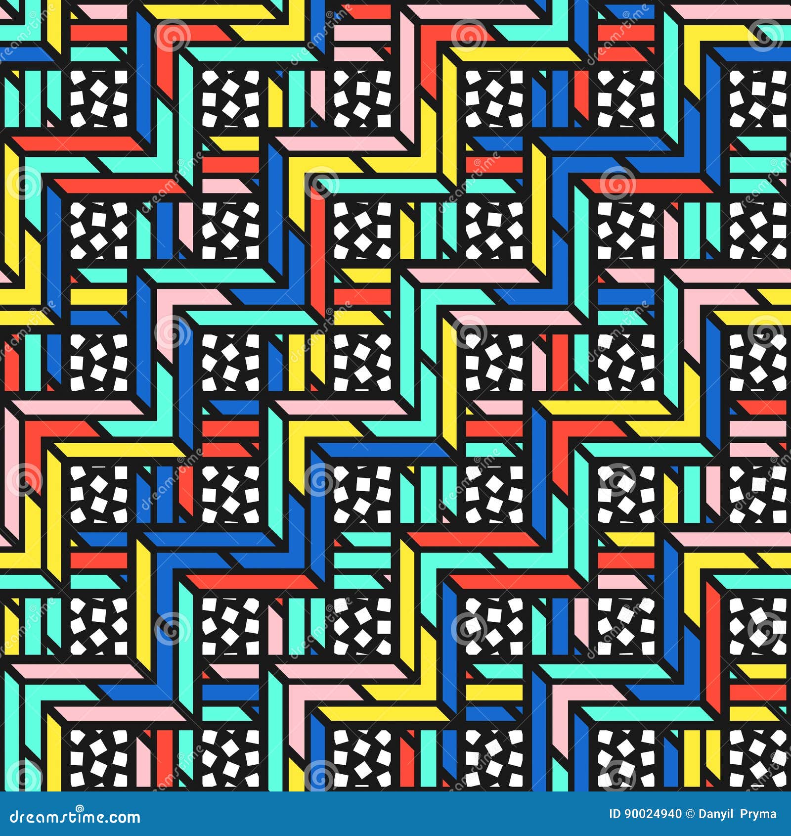Colorful Bright Seamless Pattern Stock Illustration - Illustration of ...