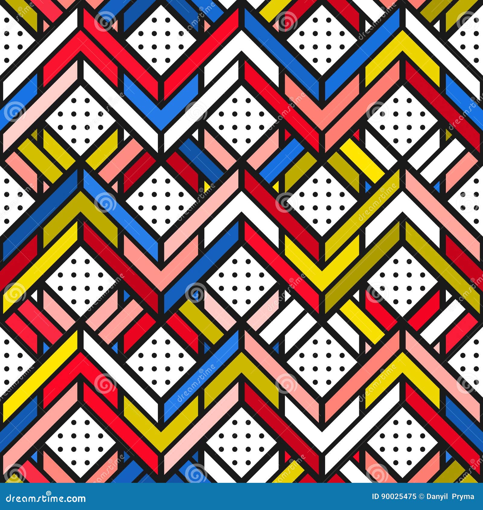 Colorful Bright Seamless Pattern Stock Illustration - Illustration of ...