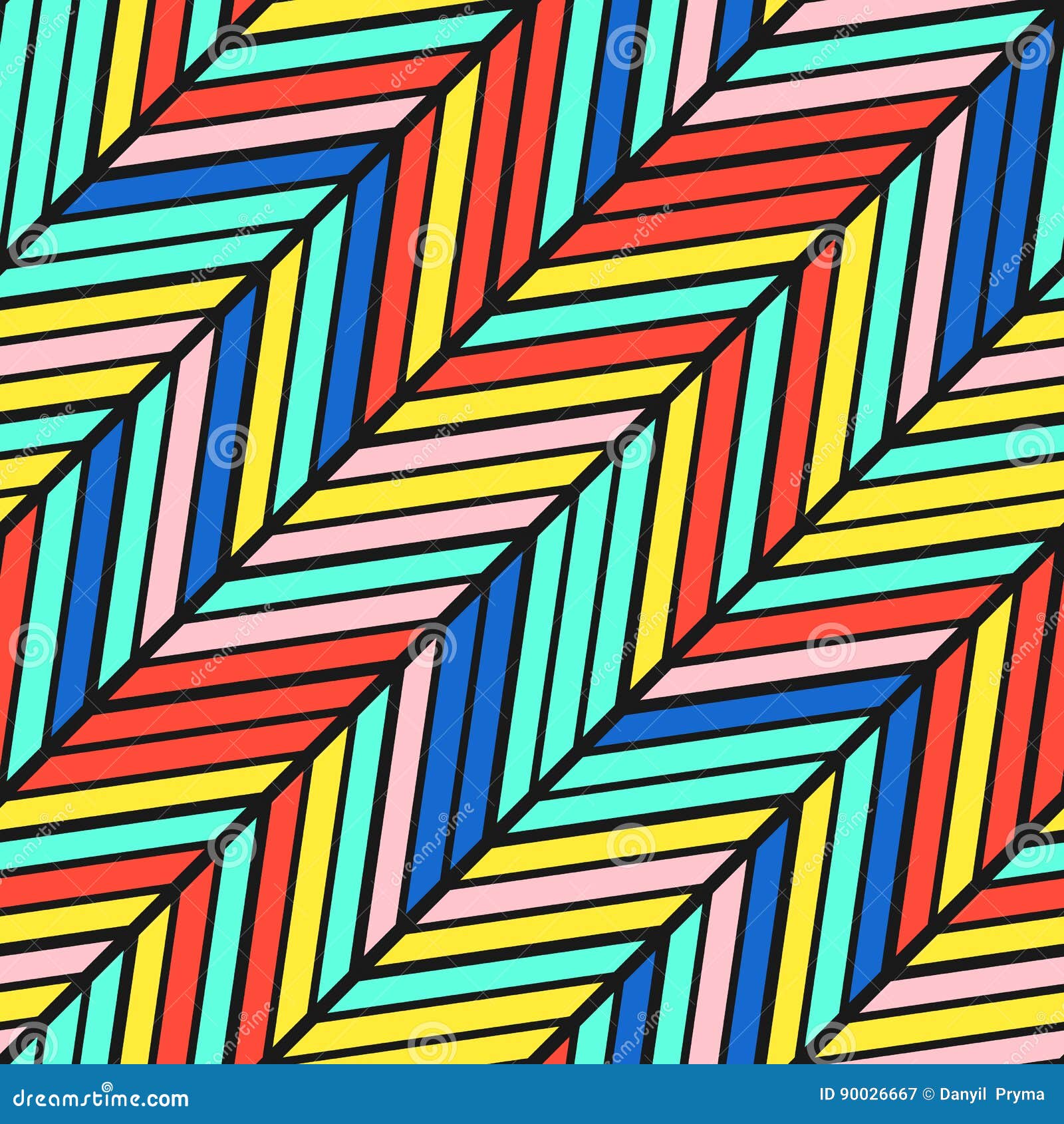 Colorful Bright Seamless Pattern Stock Illustration - Illustration of ...