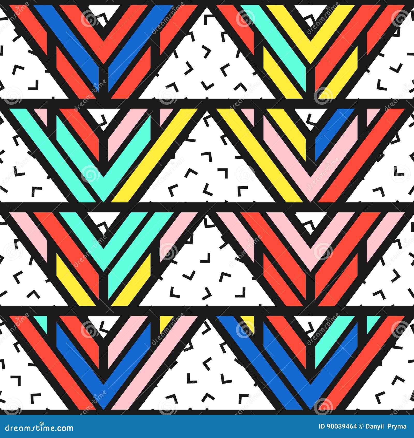 Colorful Bright Seamless Pattern Stock Illustration - Illustration of ...