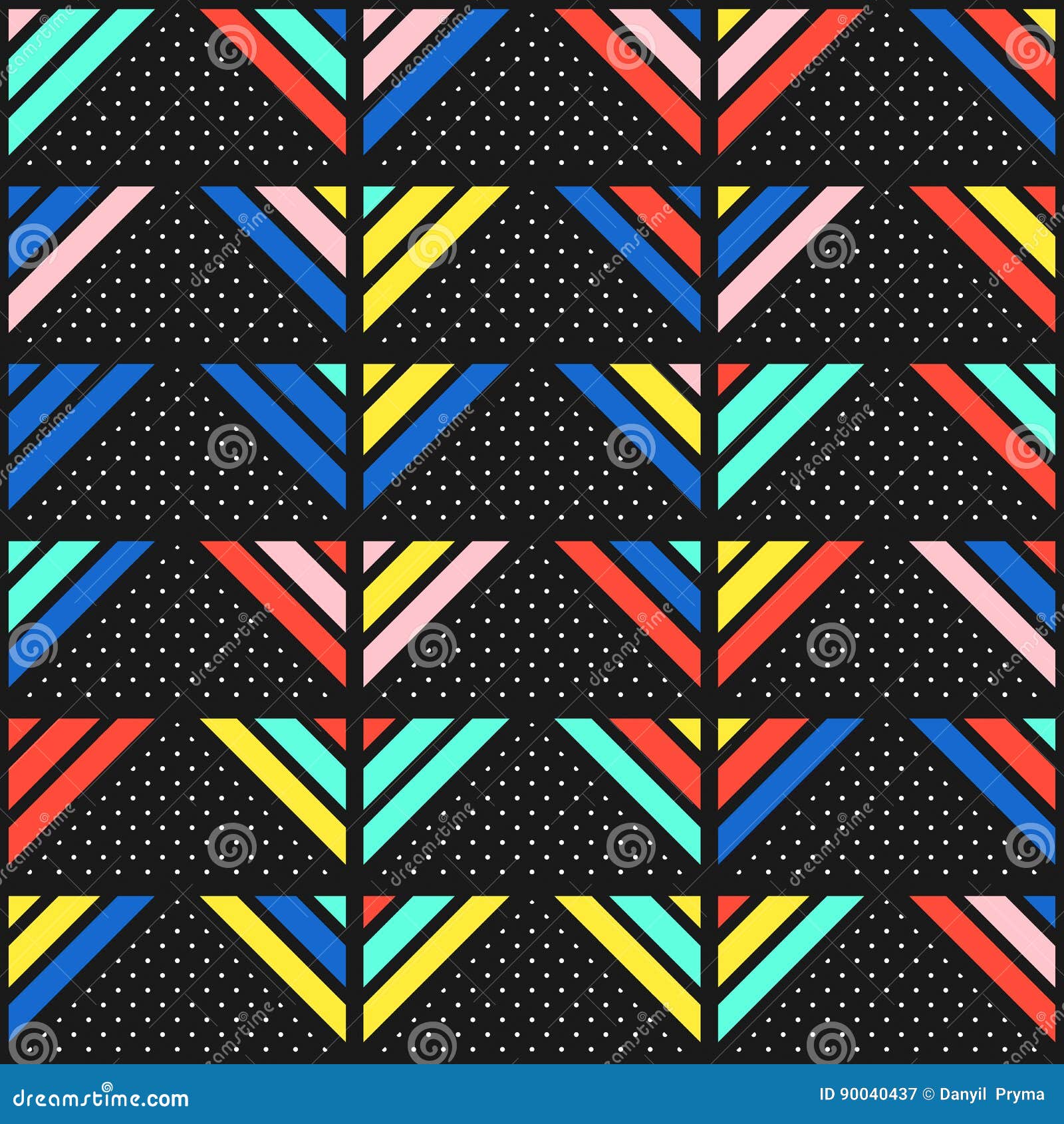 Colorful Bright Seamless Pattern Stock Illustration - Illustration of ...