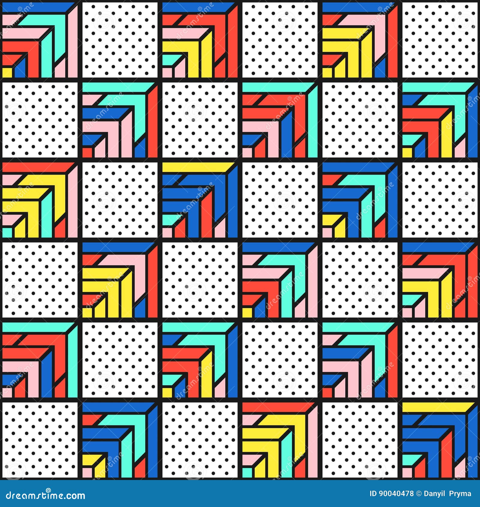 Colorful Bright Seamless Pattern Stock Illustration - Illustration of ...