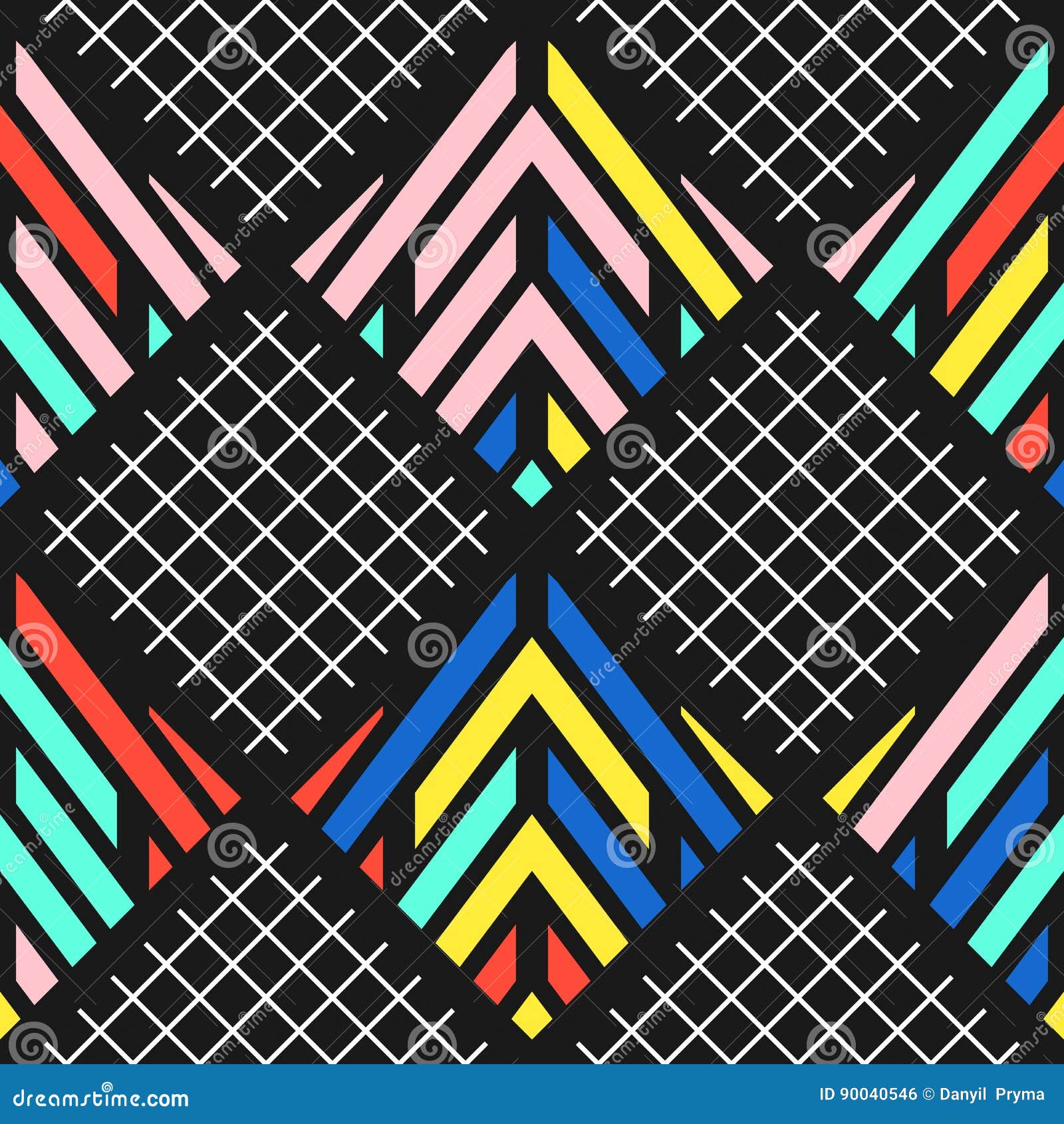 Colorful Bright Seamless Pattern Stock Illustration - Illustration of ...