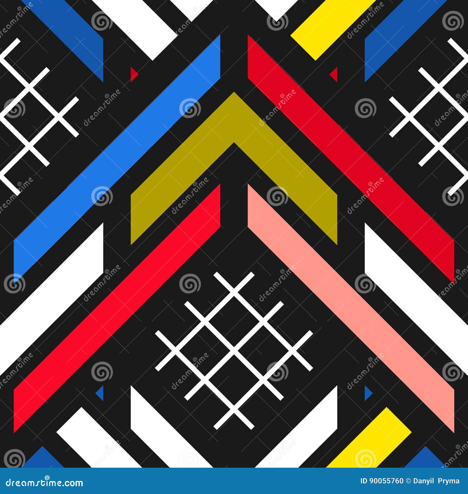 Colorful Bright Seamless Pattern Stock Illustration - Illustration of ...