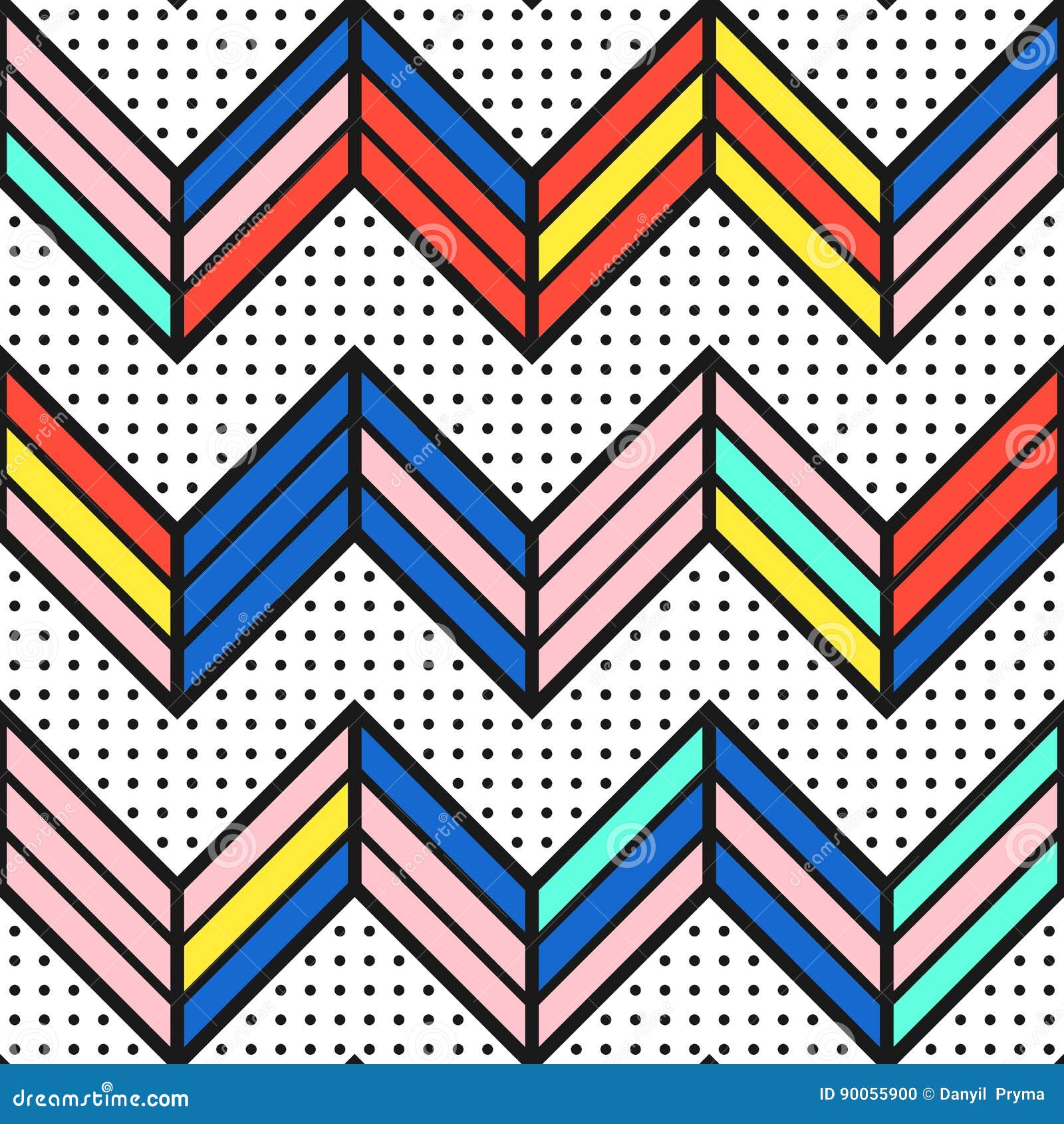 Colorful Bright Seamless Pattern Stock Illustration - Illustration of ...