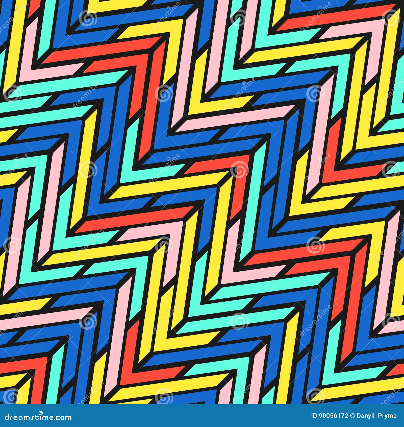 Colorful Bright Seamless Pattern Stock Illustration - Illustration of ...