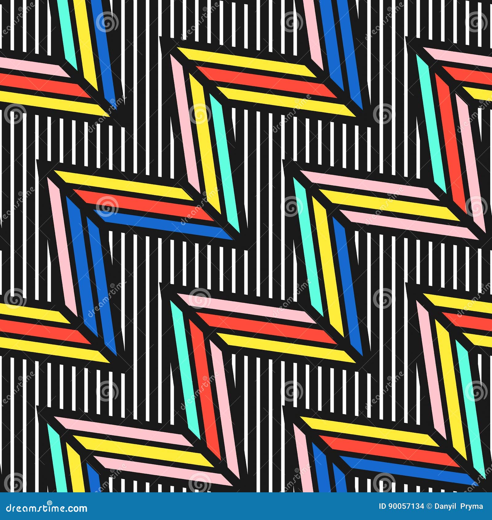 Colorful Bright Seamless Pattern Stock Illustration - Illustration of ...
