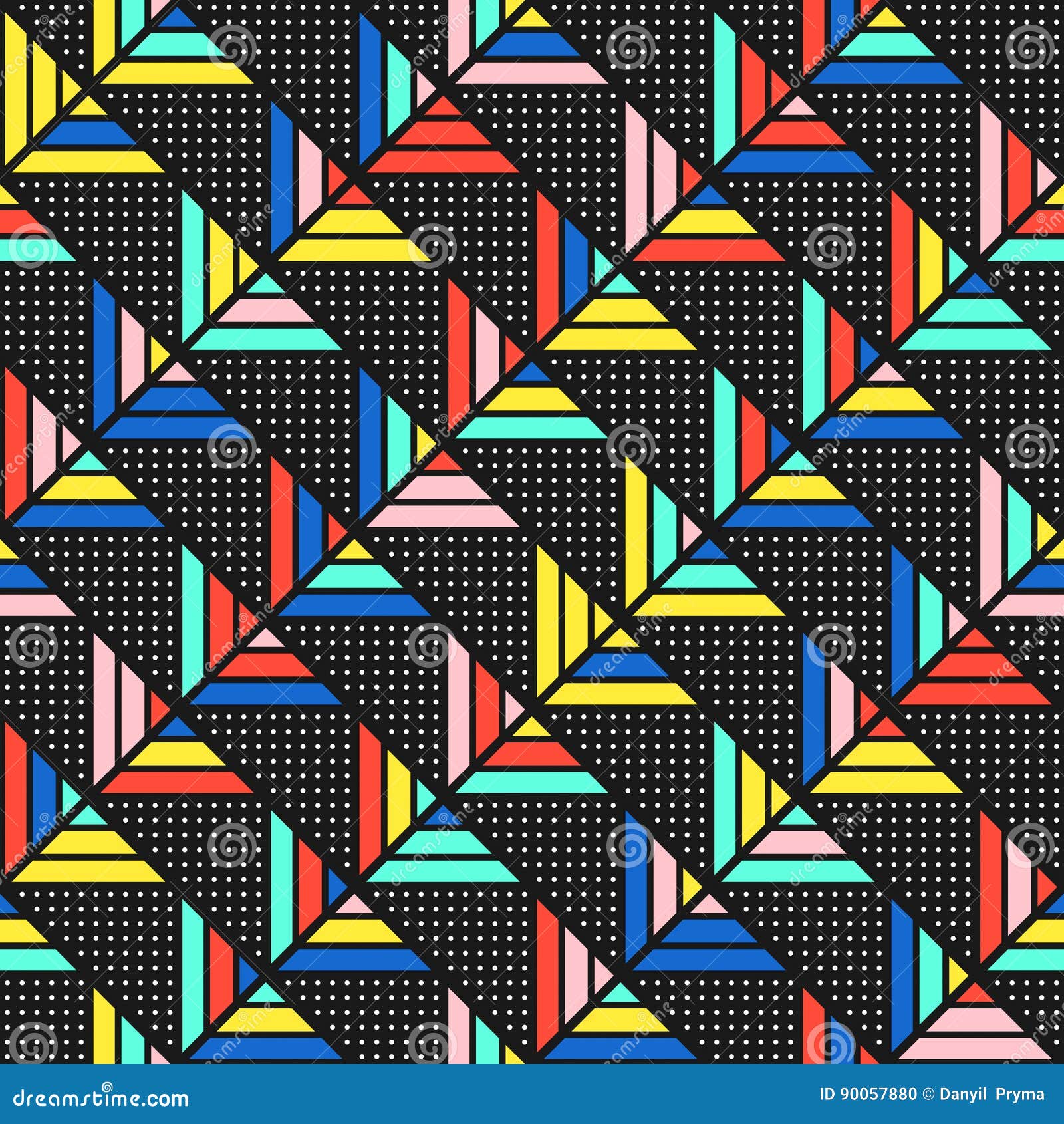 Colorful Bright Seamless Pattern Stock Illustration - Illustration of ...