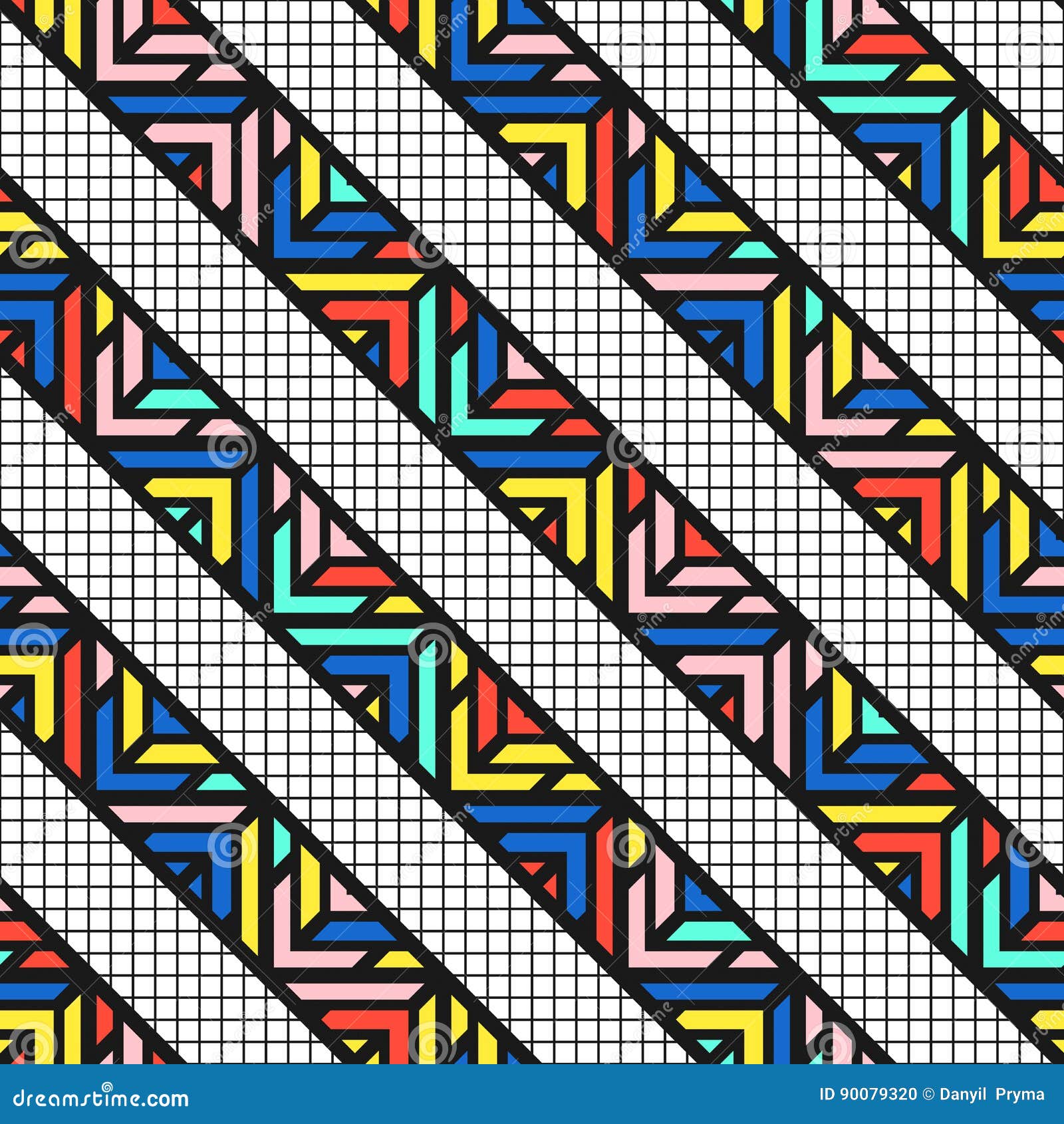 Colorful Bright Seamless Pattern Stock Illustration - Illustration of ...