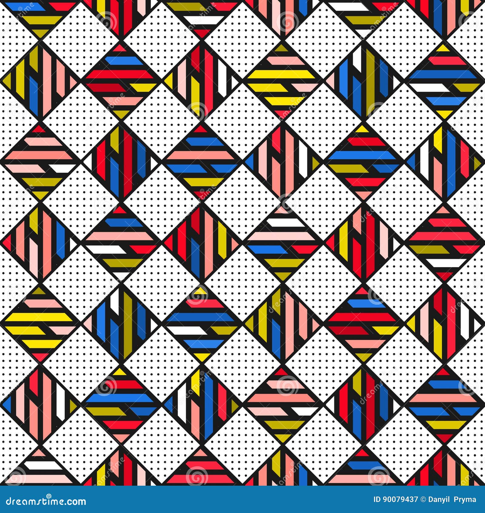 Colorful Bright Seamless Pattern Stock Illustration - Illustration of ...