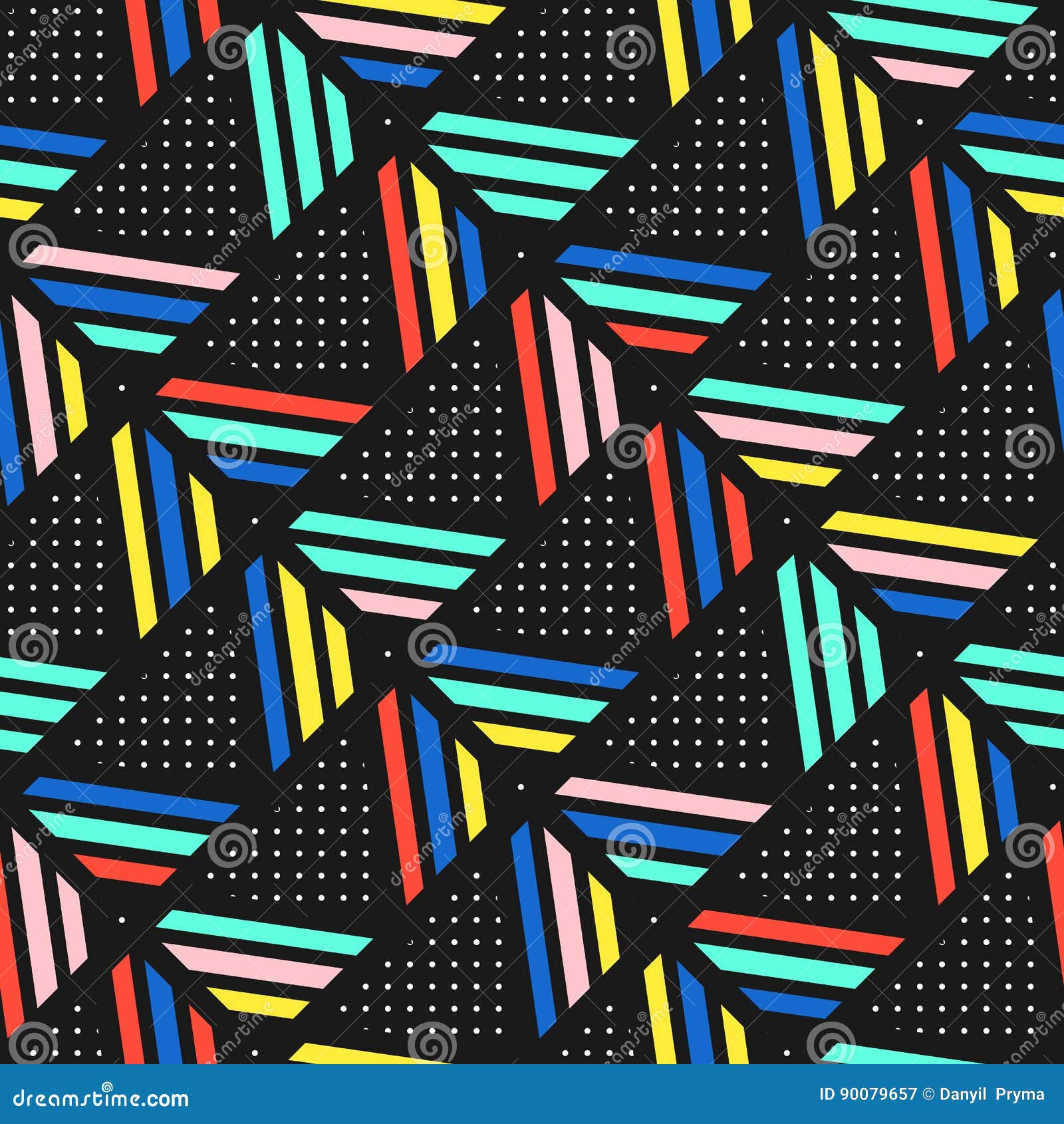 Colorful Bright Seamless Pattern Stock Illustration - Illustration of ...