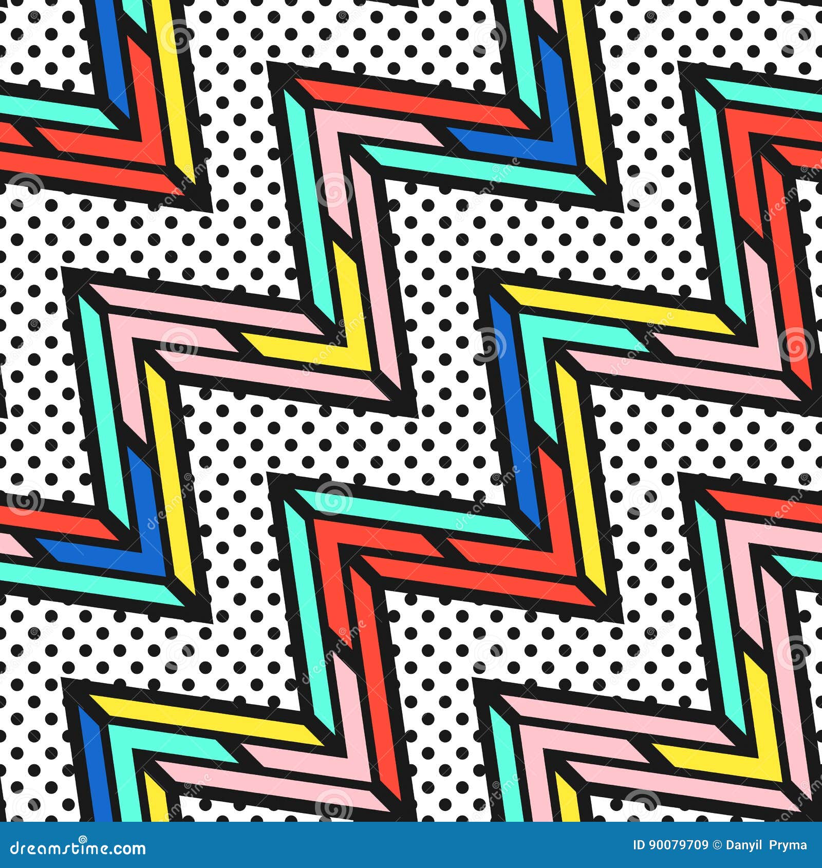 Colorful Bright Seamless Pattern Stock Illustration - Illustration of ...