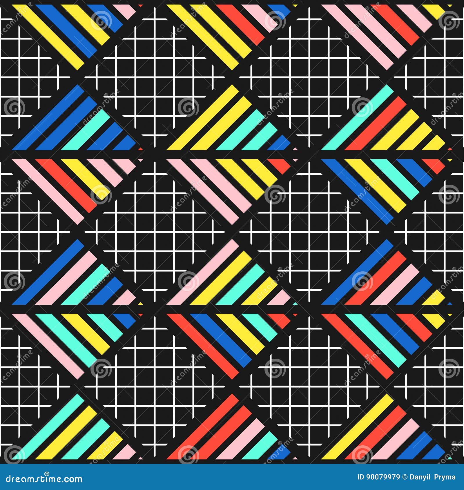 Colorful Bright Seamless Pattern Stock Illustration - Illustration of ...