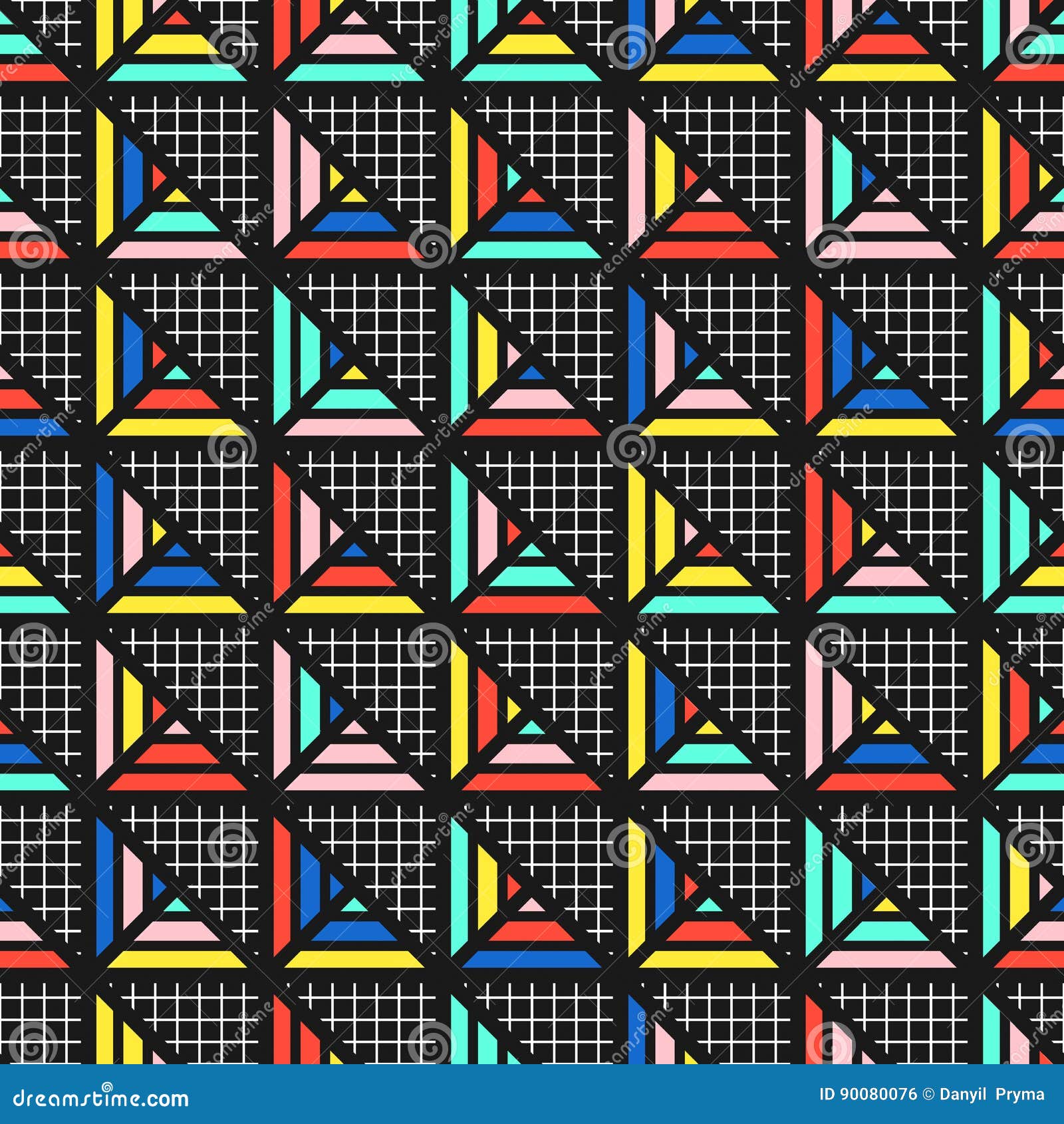 Colorful Bright Seamless Pattern Stock Illustration - Illustration of ...