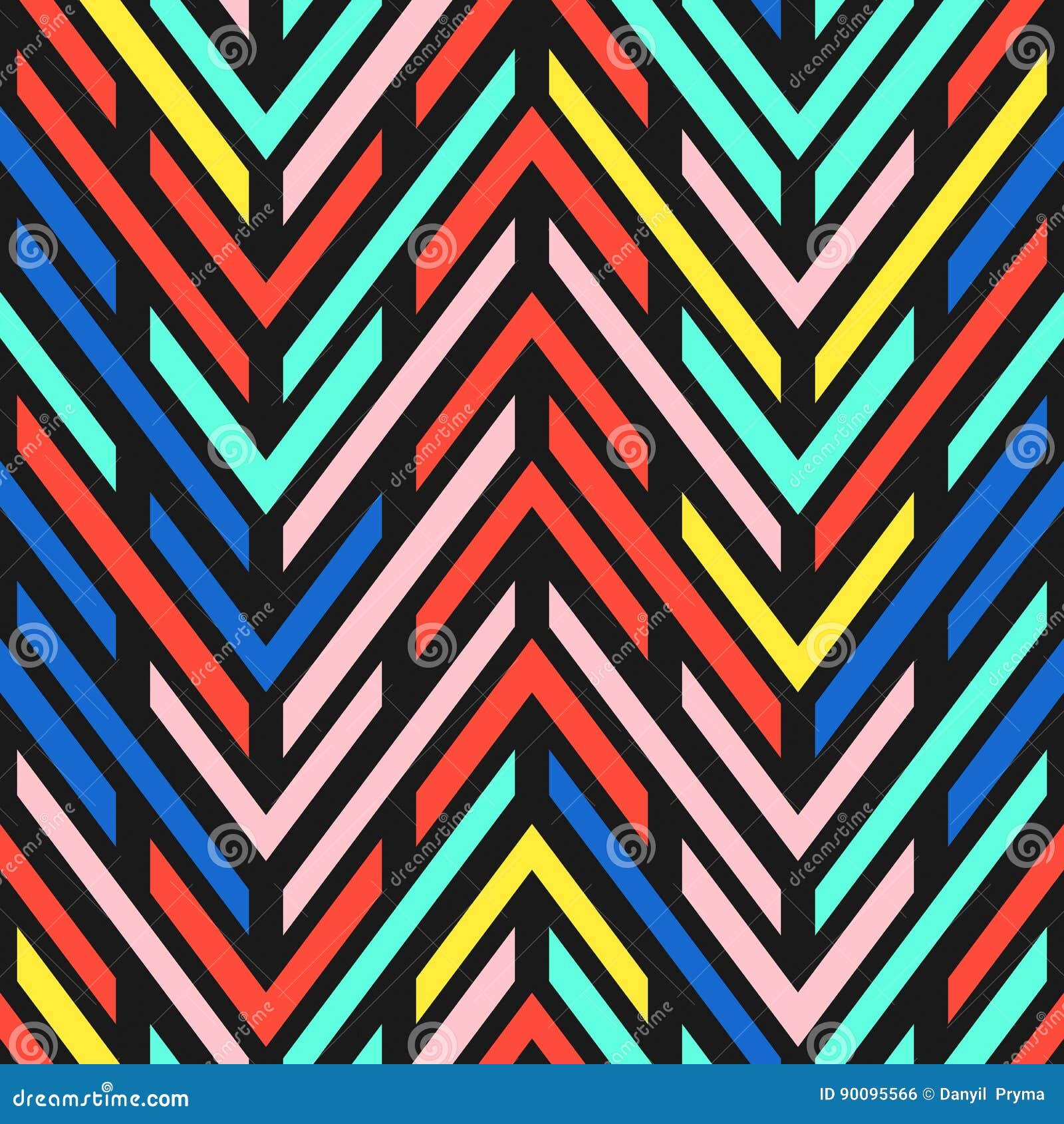 Colorful Bright Seamless Pattern Stock Illustration - Illustration of ...